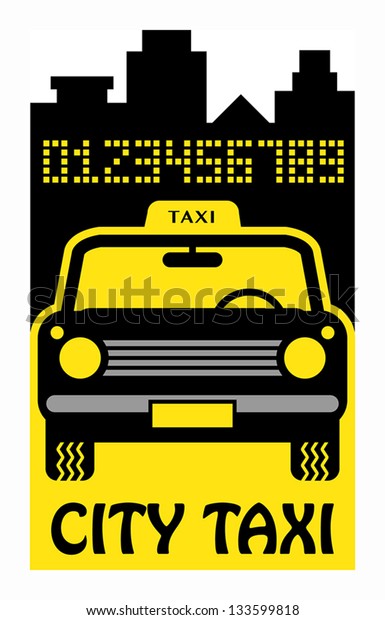 Taxi Abstract Vector Illustration Stock Vector (Royalty Free) 133599818 ...