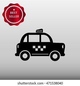 Taxi Cab Vector Icon Illustration Stock Vector (Royalty Free) 471538040