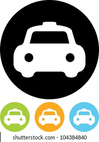 Blue Taxi Icon En Vector: vector de stock (libre de regalías) 25493569 ...