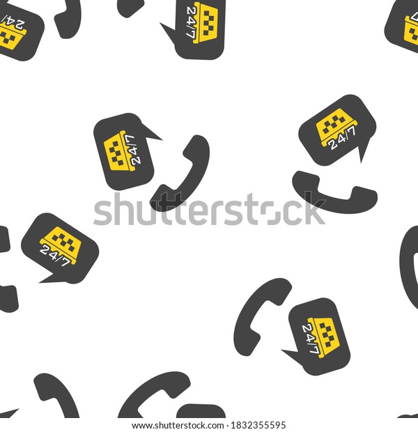 Taxi Call Center Vector Icon Seamless Stock Vector (Royalty Free ...
