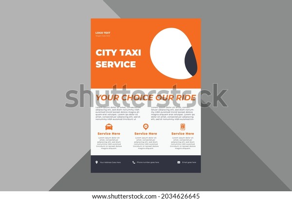Taxi Service Flyer Design Template Taxi Stock Vector (Royalty Free ...