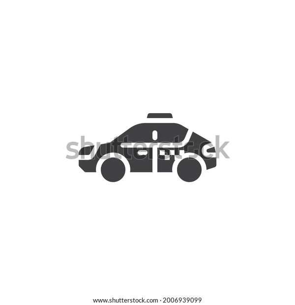 Taxi Side View Vector Icon Filled Stock Vector (Royalty Free ...