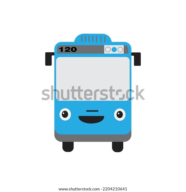 Tayo Cartoon Bus Vector Illustration Icon Stock Vector (Royalty Free ...