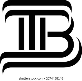 Tb Text Logo Design Template Stock Vector (Royalty Free) 2074458148 ...