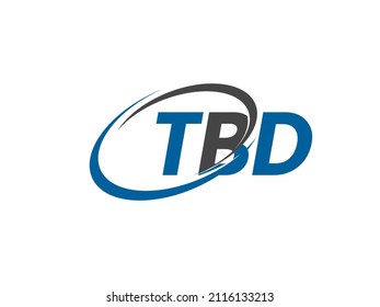 Tbd Letter Creative Modern Elegant Swoosh Stock Vector (Royalty Free ...