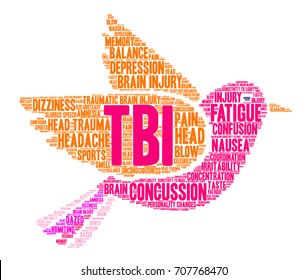 Tbi Word Cloud On White Background Stock Vector (Royalty Free ...