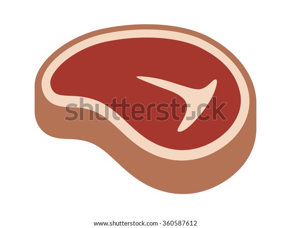 Tbone Beef Steak Flat Vector Icon Stock Vector (Royalty Free) 360587612