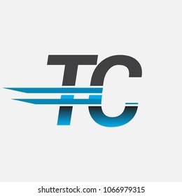 Tc Initial Logo Company Name Colored Stock Vector (Royalty Free ...