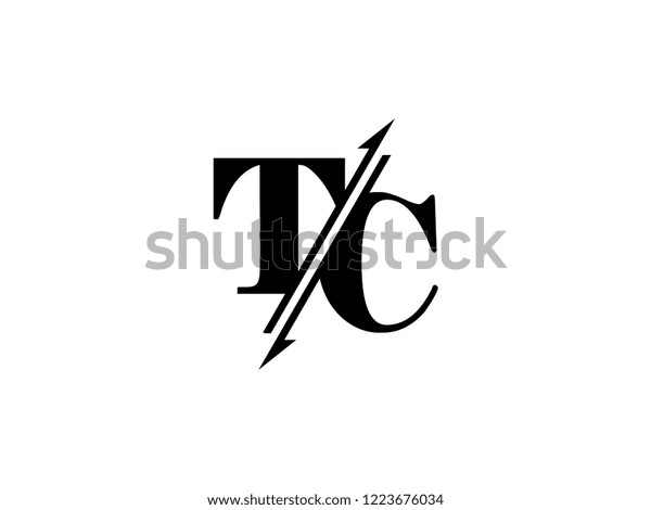 Tc Initials Logo Sliced Stock Vector (Royalty Free) 1223676034 ...