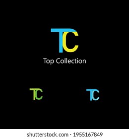 Tc Logo Design Black Background Stock Vector (Royalty Free) 1955167849 ...