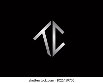 Tc Square Shape Silver Color Logo Stock Vector (Royalty Free ...
