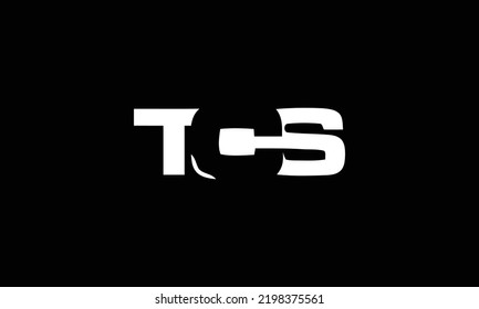 Tcs Letter Logo Design On Black Stock Vector (Royalty Free) 2198375561 ...