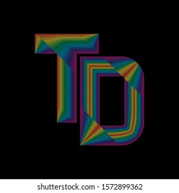 Td Initial Logo Design Isolated On Stock Vector (Royalty Free ...