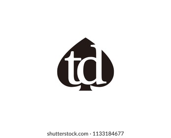 Td Initials Logo Inside Black Shovel Stock Vector (Royalty Free ...