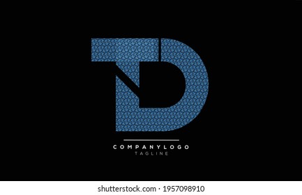 Td Initials Monogram Letter Text Alphabet Stock Vector (Royalty Free ...