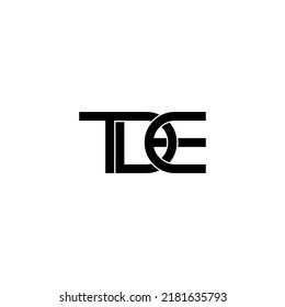 Tde Typography Letter Monogram Logo Design Stock Vector (Royalty Free ...