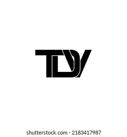 Tdv Typography Letter Monogram Logo Design Stock Vector (Royalty Free ...
