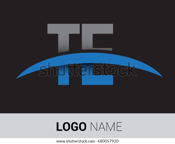 Te Initial Logo Company Name Colored Stock Vector (Royalty Free ...