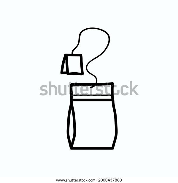 Tea Bag Doodle Hand Drawn Vector Stock Vector (Royalty Free) 2000437880 ...
