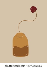 Tea Bag Doodle Isolated Hand Drawn Stock Vector (Royalty Free ...