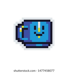Tea Cup Pixel Art Icon Design Stock Vector (Royalty Free) 1477458077 ...