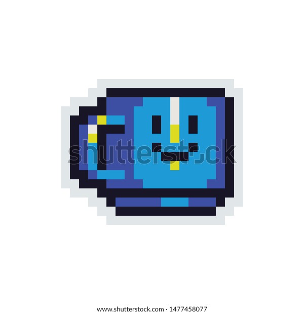 Tea Cup Pixel Art Icon Design Stock Vector (Royalty Free) 1477458077 ...