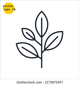 Tea Leaves Icon Logo Design Vector Stock Vector (Royalty Free ...