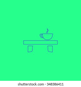 Tea Time Simple Outline Vector Icon Stock Vector (Royalty Free ...