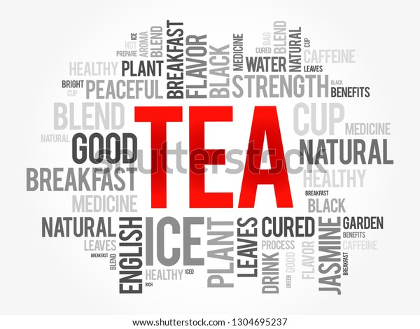 Tea Word Cloud Collage Food Drink Stock Vector (Royalty Free) 1304695237