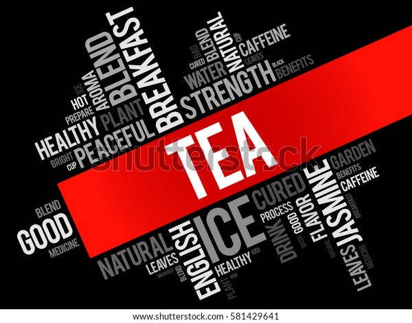 Tea Word Cloud Collage Food Drink Stock Vector (Royalty Free) 581429641
