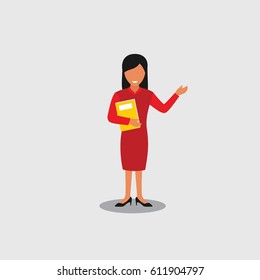 Teacher Character Design Vector Stock Vector (Royalty Free) 611904797 ...