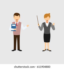 Teacher Character Design Vector Stock Vector (Royalty Free) 611904800 ...