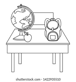 Teacher Desk School Design Vector Illustrator Stock Vector (Royalty ...