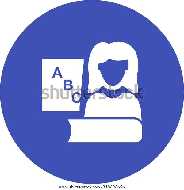 Teacher Female Classroom Icon Vector Image Stock Vector (Royalty Free ...