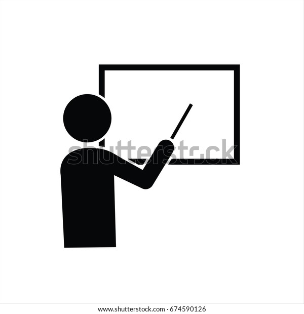 Icône d'enseignant dans le style à : image vectorielle de stock (libre ...