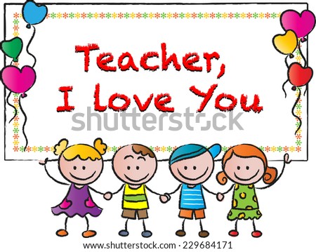 Teacher Love You Stock Vector (Royalty Free) 229684171 - Shutterstock