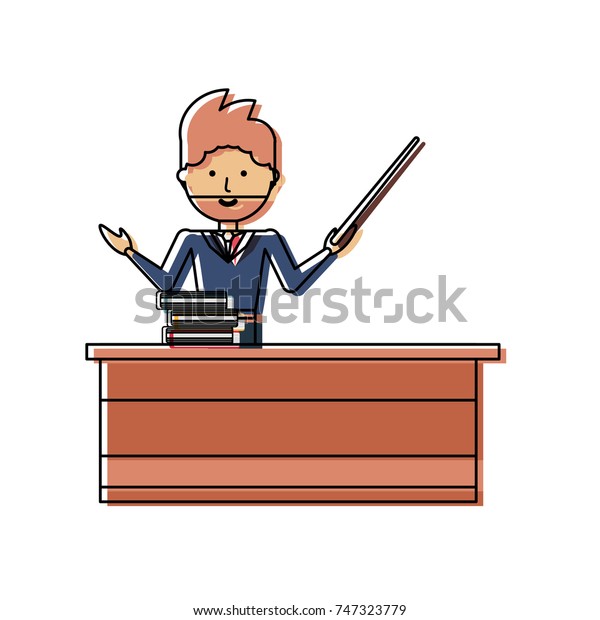 Teacher Man Vector Illustration Stock Vector (Royalty Free) 747323779 ...