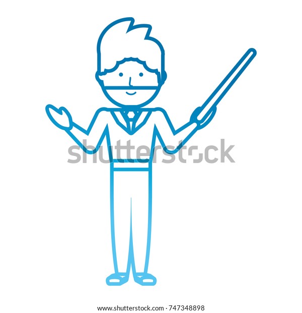 Teacher Man Vector Illustration Stock Vector (Royalty Free) 747348898 ...