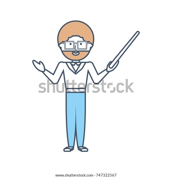 Teacher Man Vector Ilustration Stock Vector (Royalty Free) 747322567 ...