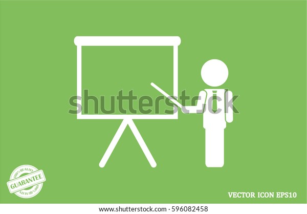 Teacher Manager Icon Vector Illustration Eps10 Stock Vector (Royalty ...