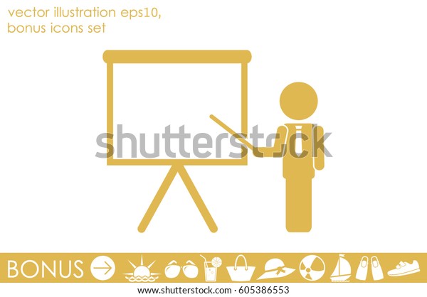 Teacher Manager Icon Vector Illustration Eps10 Stock Vector (Royalty ...