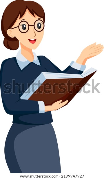 Teacher Profession Character Design Illustration Stock Vector (Royalty ...