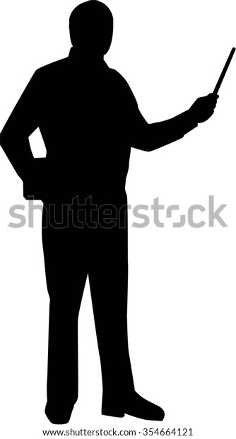 Teacher Silhouette Stock Vector (Royalty Free) 354664121 | Shutterstock