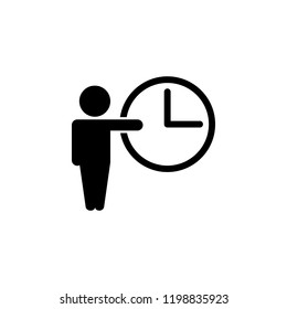 Teacher Time Management Icon Element Training Stock Vector (Royalty ...