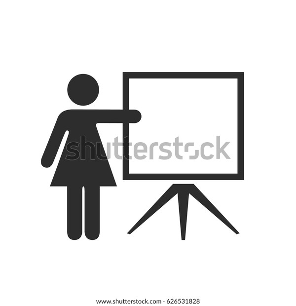 Teacher Vector Symbol Illustration Isolated On Stock Vector (Royalty ...