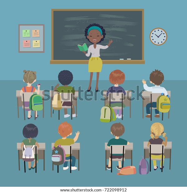 Teachers Day Background School Lesson Little 스톡 벡터(로열티 프리) 722098912 ...