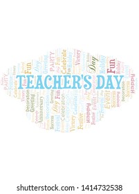 Teachers Day Word Cloud Wordcloud Made Stock Vector (Royalty Free ...