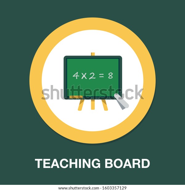 Teaching Board Icon Vector School Blackboard Stock Vector (Royalty Free ...