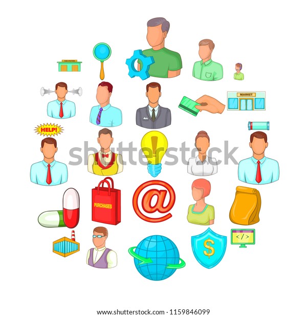 Teaching Icons Set Cartoon Set 25 Stock Vector (Royalty Free ...