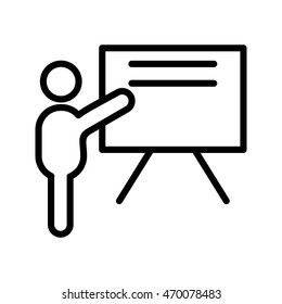 Teaching Line Icon Stock Vector (Royalty Free) 470078483 | Shutterstock